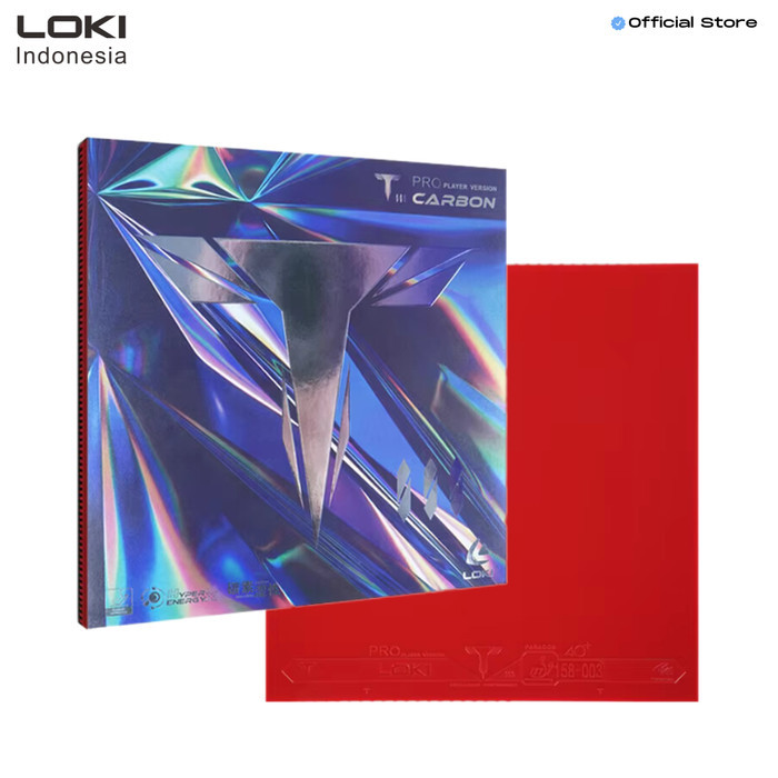 Jual LOKI T3 CARBON Rubber Pingpong - Table Tennis - red | Shopee Indonesia