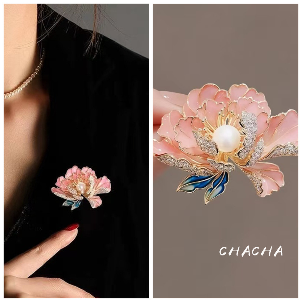 Jual 7 ACC Bros Bunga Peony dengan Mutiara - Aksesori Gaun Elegan untuk ...