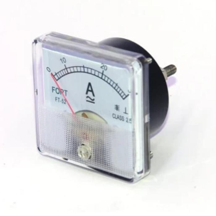 Jual NASSA Analog Amper Meter 50A AC/DC size 65 x 65 mm merk FORT FT ...