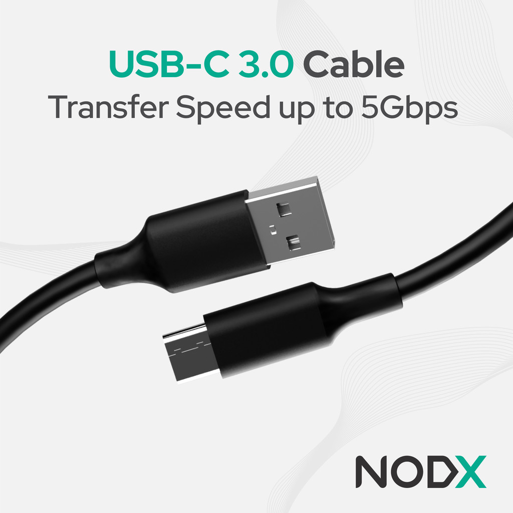 Jual NODX Kabel USB-C to USB-A 3.0 5 Gbps (30cm) | Shopee Indonesia