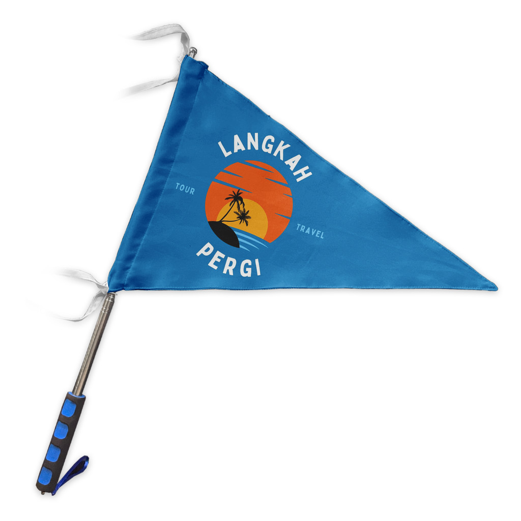 Jual Cetak Bendera Custom Tour Guide Segitiga untuk Tour Travel ...
