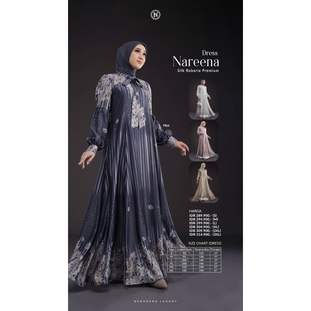 Jual NADHEERA LUXURY NAREENA DRESS SILK ROBERIA PREMIUM TERBARU 2025 ...