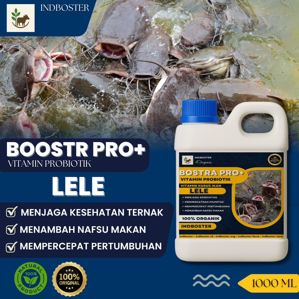 Jual BOSTRA PRO+ VITAMIN Ikan Lele Agara Cepat Besar 1000 Ml Probiotik ...