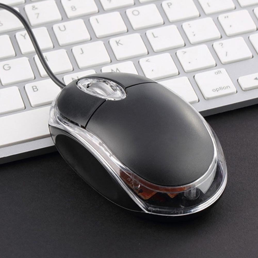 Jual USB Gaming Mouse Office Black Wired Optical Light Scroll Wheel ...