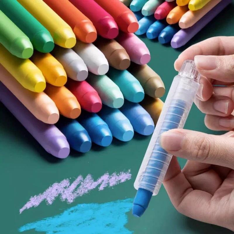 Jual 4/6/12pcs Dust Free Solid Water Chalk Non-toxic Blackboard ...
