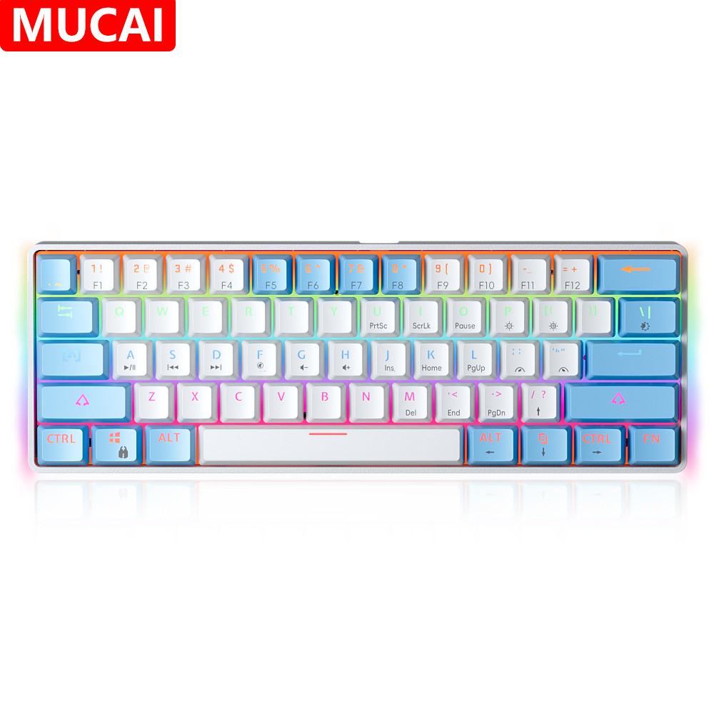 Jual MUCAI MK61 USB Gaming Esports Mechanical Keyboard Red Axis 61 Key ...