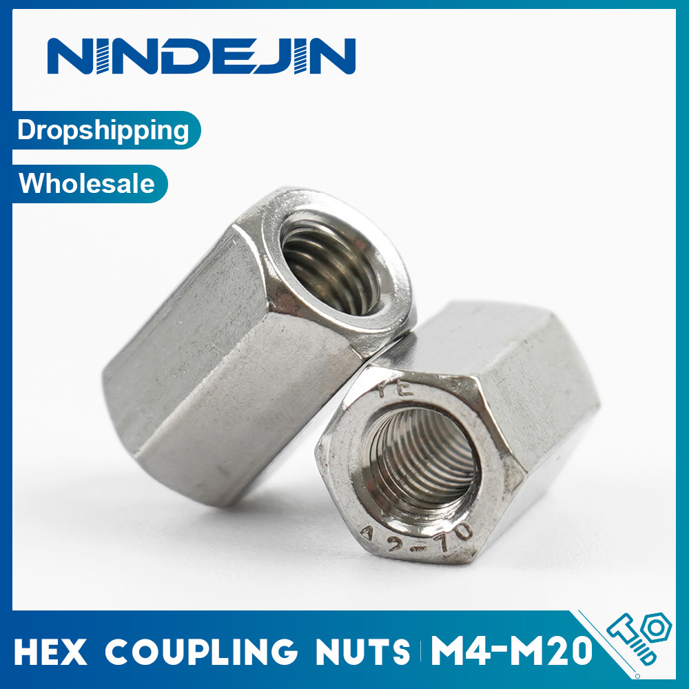 Jual Extend Long Hex Coupling Nut M3 M4 M5 M6 M8 M10 M12 304 Stainless ...