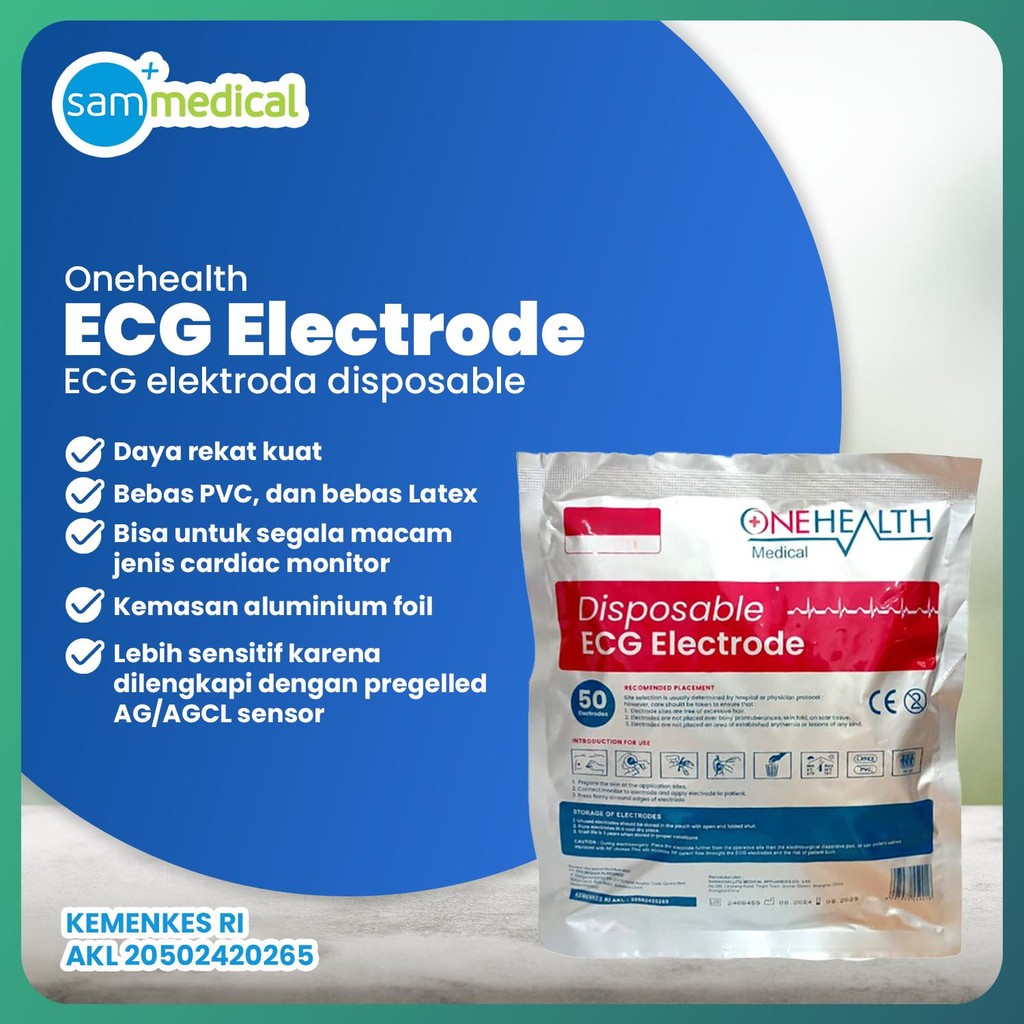 Jual OneHealth Electrode ECG / Ekg Elektroda - Pack | Shopee Indonesia