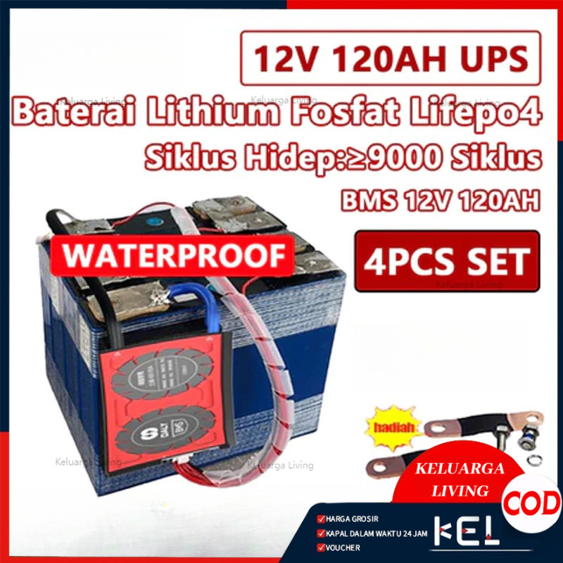 Jual Battery Lifepo4 12v 100ah/120AH Plus BMS 2025 Baterai Baru Dengan ...