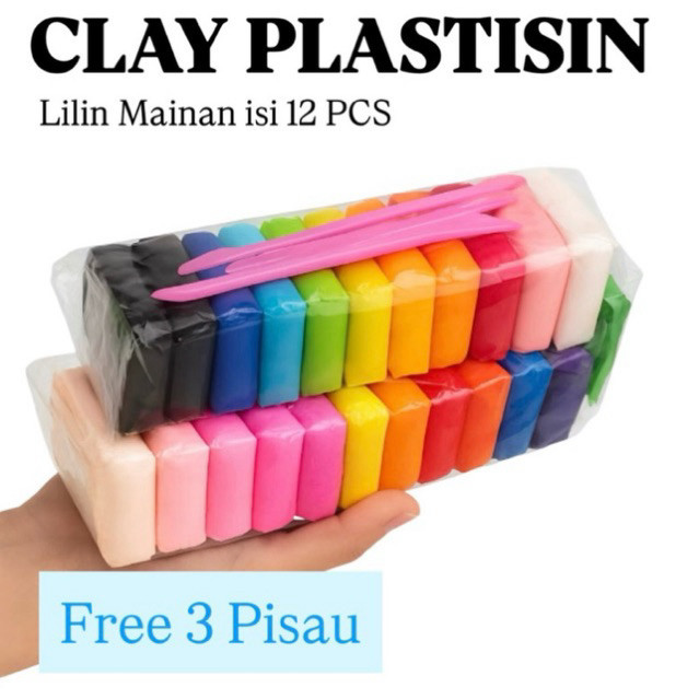 Jual (DF) Termurah Clay Mainan Edukasi Anak Plastisin Lilin Mainan Clay ...