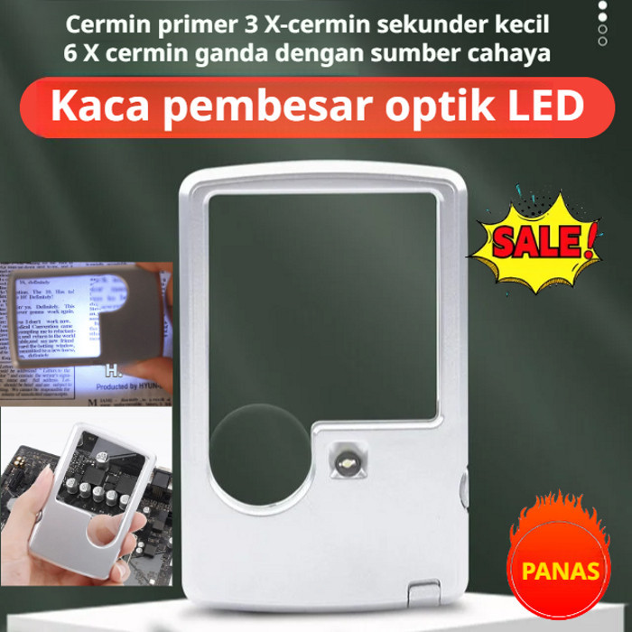 Jual Kaca Pembesar Lampu LED Persegi Panjang Ultra Tipis/Business Card ...