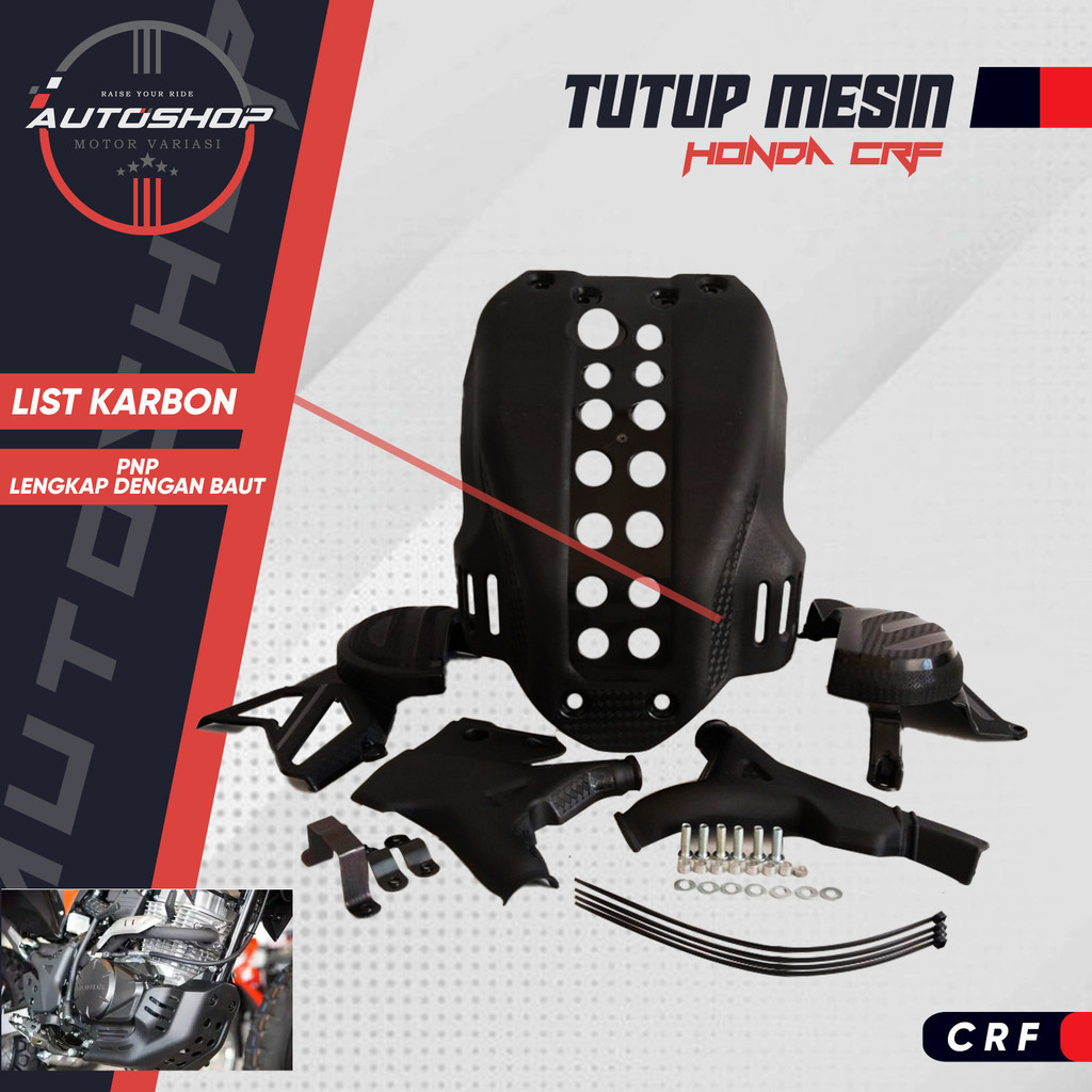 Jual tutup mesin crf 150l tutup lumpur crf 150 l / engine guard crf ...