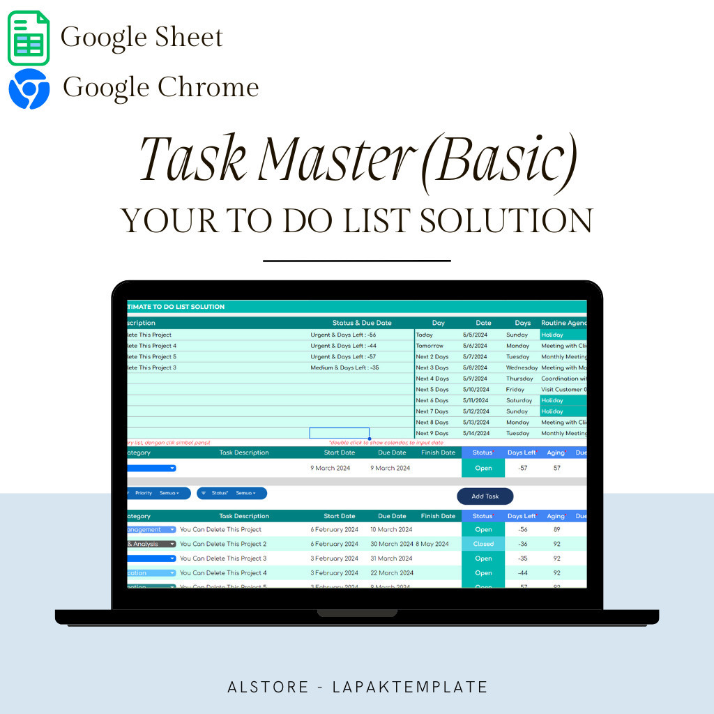 Jual Template List To Do - Daftar Tugas - Checklist - Agenda Kerja ...