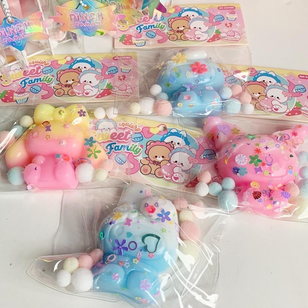 Jual TABA SQUISHY SWEET FAMILY CHARACTER SERIES mainan pencetan jelly ...