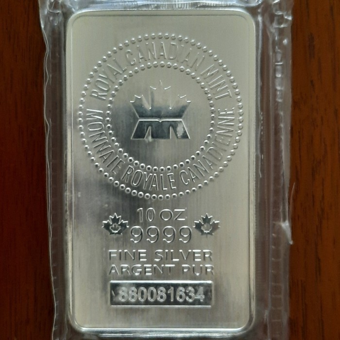 Jual LOGAM MULIA PERAK BATANGAN MURNI 10 OZ ROYAL CANADIAN MINT RCM ...