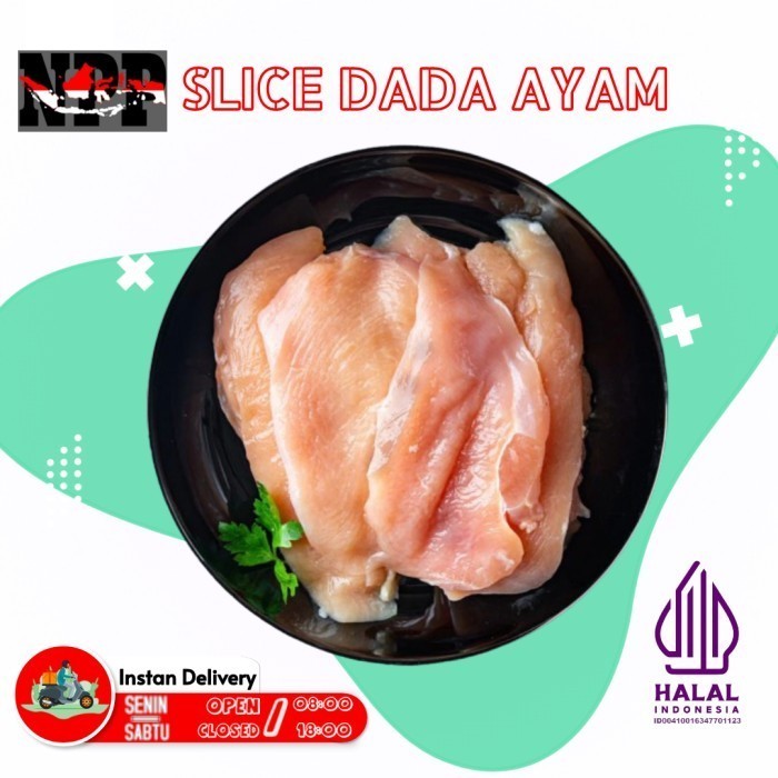 Jual Daging Dada Ayam Slice | Chicken Breast Fillet Slice 500gr ...
