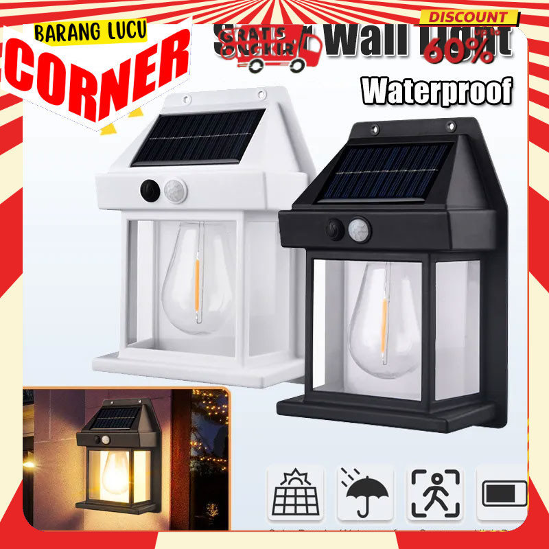 Jual Lampu Dinding Outdoor Taman Tenaga Surya Matahari Aesthetic Solar ...