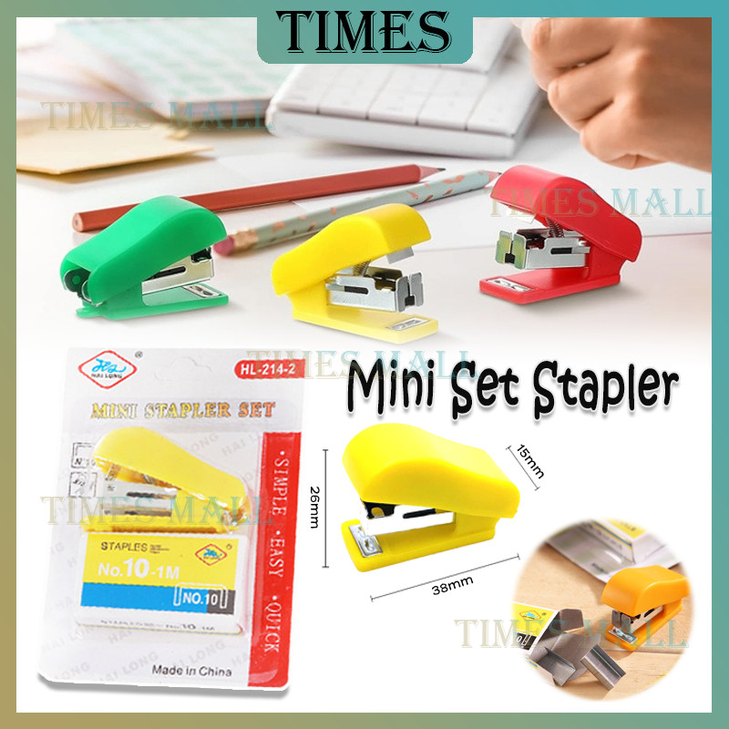 Jual Mini Set Stapler /Staples Mini Ukuran Kecil Unik/Stapler Mini ...