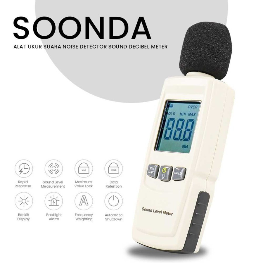 Jual Alat Ukur Suara Noise Detector Sound Decibel Meter | Shopee Indonesia