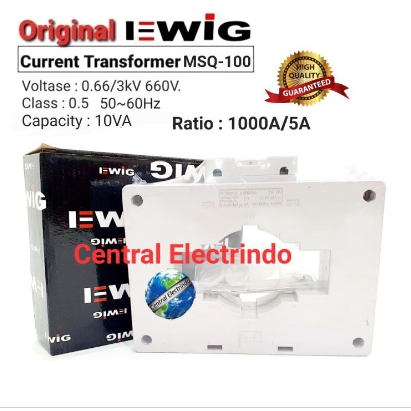 Jual Current Transformer CT MSQ-100 1000A/5A EWIG. | Shopee Indonesia