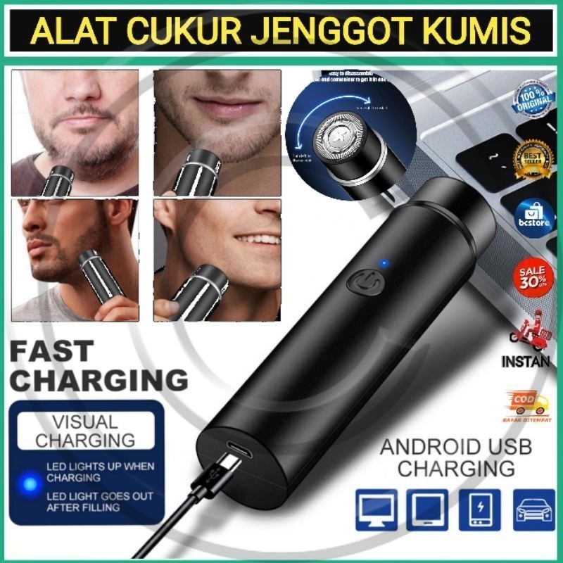 Jual Alat Cukur Jenggot Kumis Rambut Bulu Elektrik Mini Portabel ...