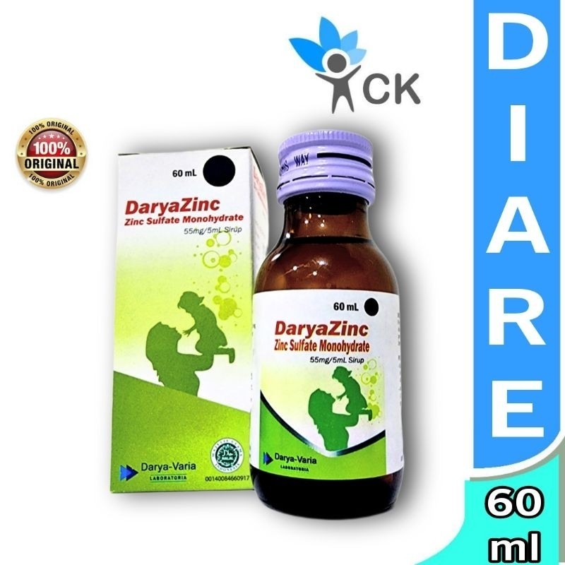 Jual DARYAZINC SYRUP 60 ML suplemen diare anak dan daya tahan tubuh ...