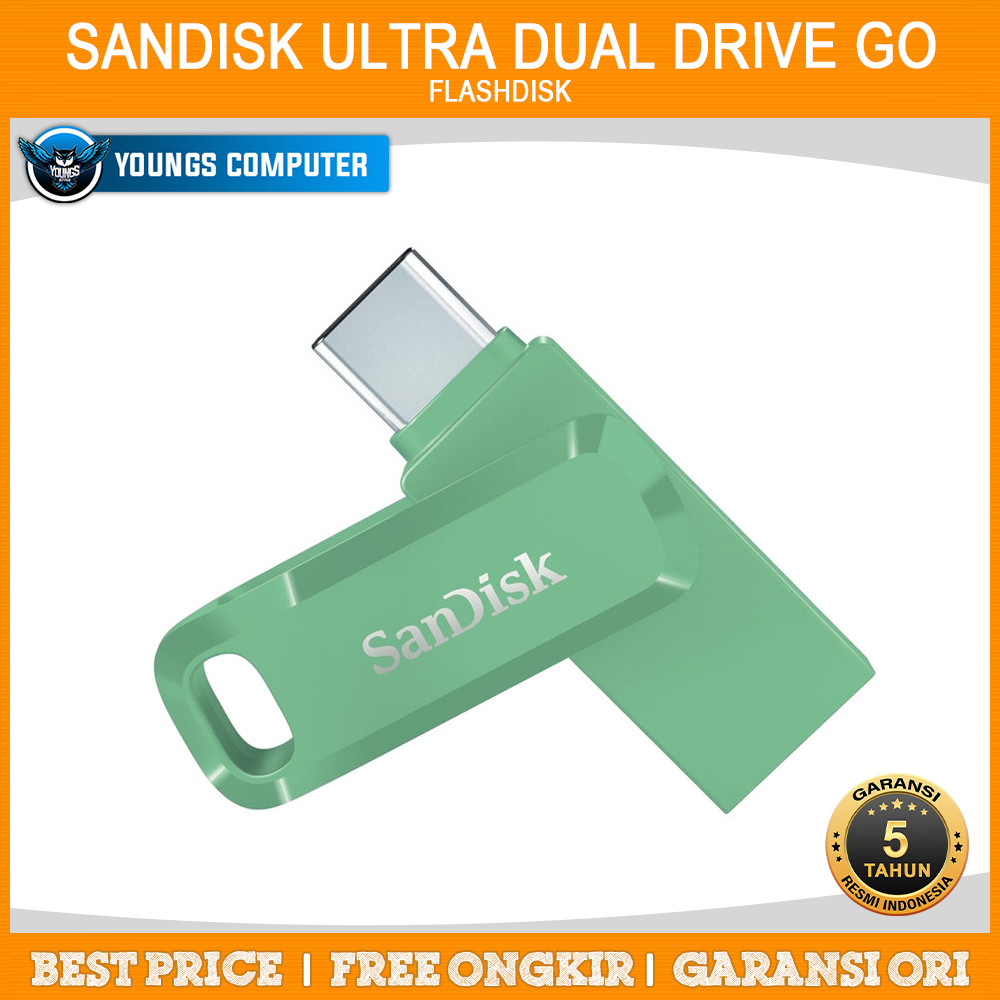 Jual FLASHDISK SanDisk Ultra Dual Drive Go USB Type-C 64GB Green ...