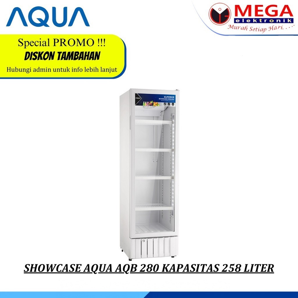 Jual SHOWCASE AQUA AQB 280 KAPASITAS 258 LITER | Shopee Indonesia