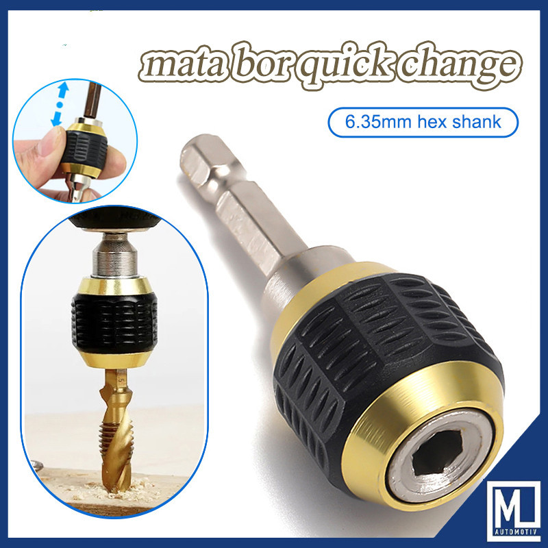 Jual Adaptor Mata Bor Quick Change Chuck Heksagonal 50/60mm Pos Yang Diperluas 1 / 4 "Bits Nut ...