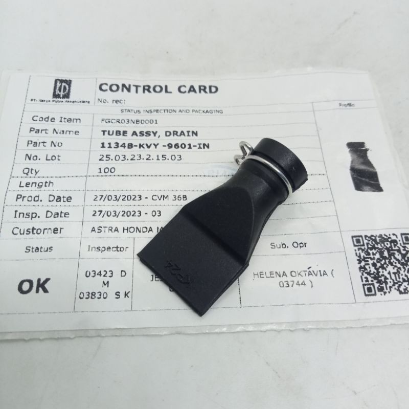 Jual TUBE ASSY DRAIN 1134B-KVY-9601 SLANG PEMBUNGAN BOX FILTER CVT ...