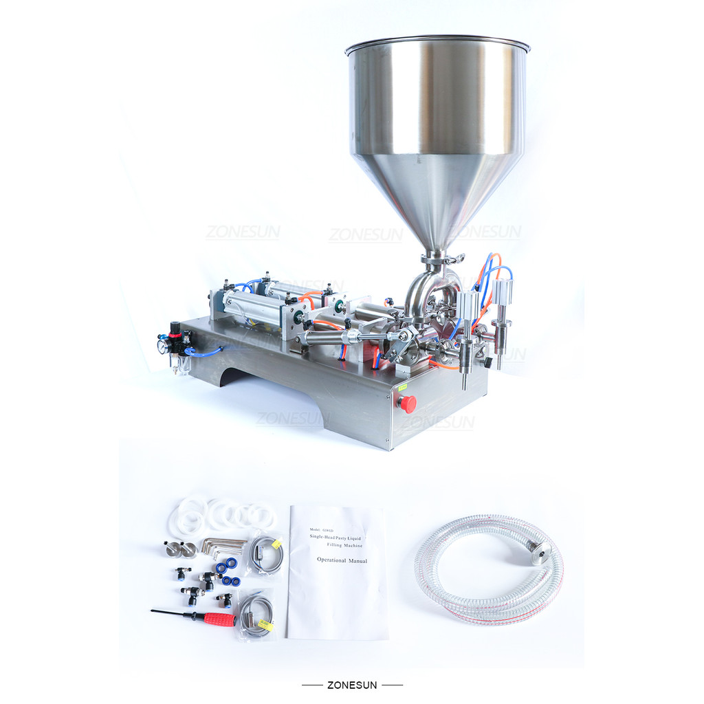 Jual ZS-GY2 Semi-automatic Double Nozzles Paste Liquid Cream Honey Beverage Juice Filling ...