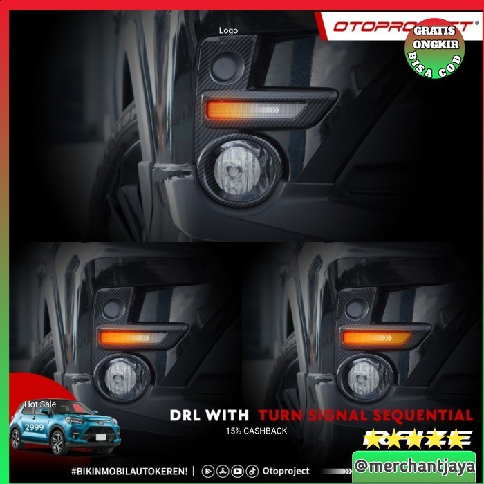 Jual Lampu DRL Daytime Mobil All New Raize With Turn Signal Sequental ...