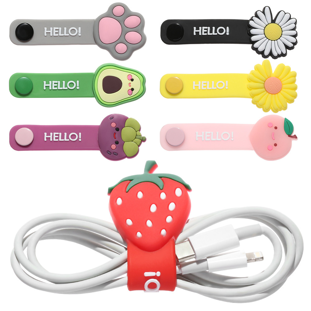 Jual Cartoon Multifunction Silicone Data Line Storage Cord Protector ...