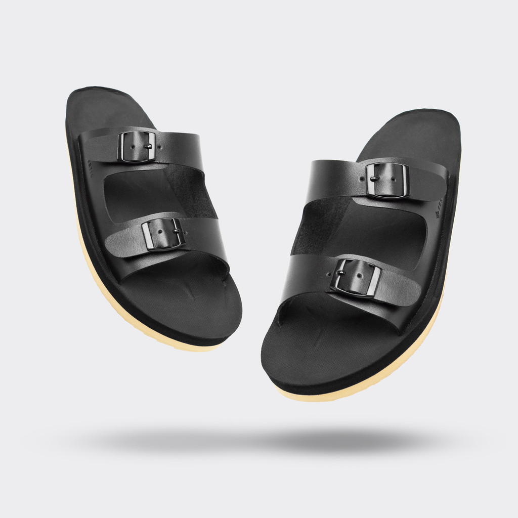 Jual Fertig - Mykonos Black - Sandal Slide Casual Unisex Ringan ...