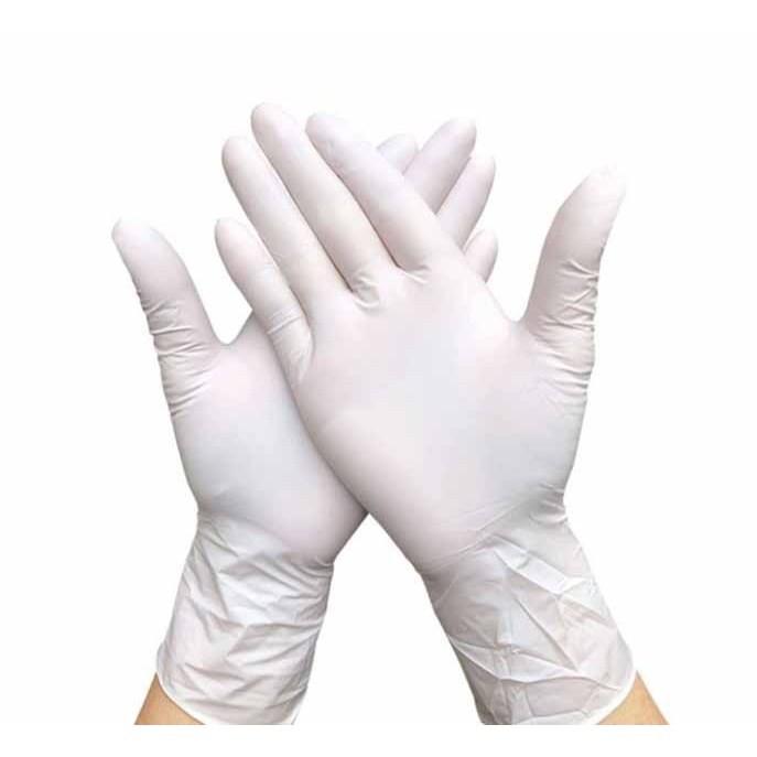 Jual Sarung Tangan Karet Nitrile Putih Food Grade / Sarung Tangan Putih ...
