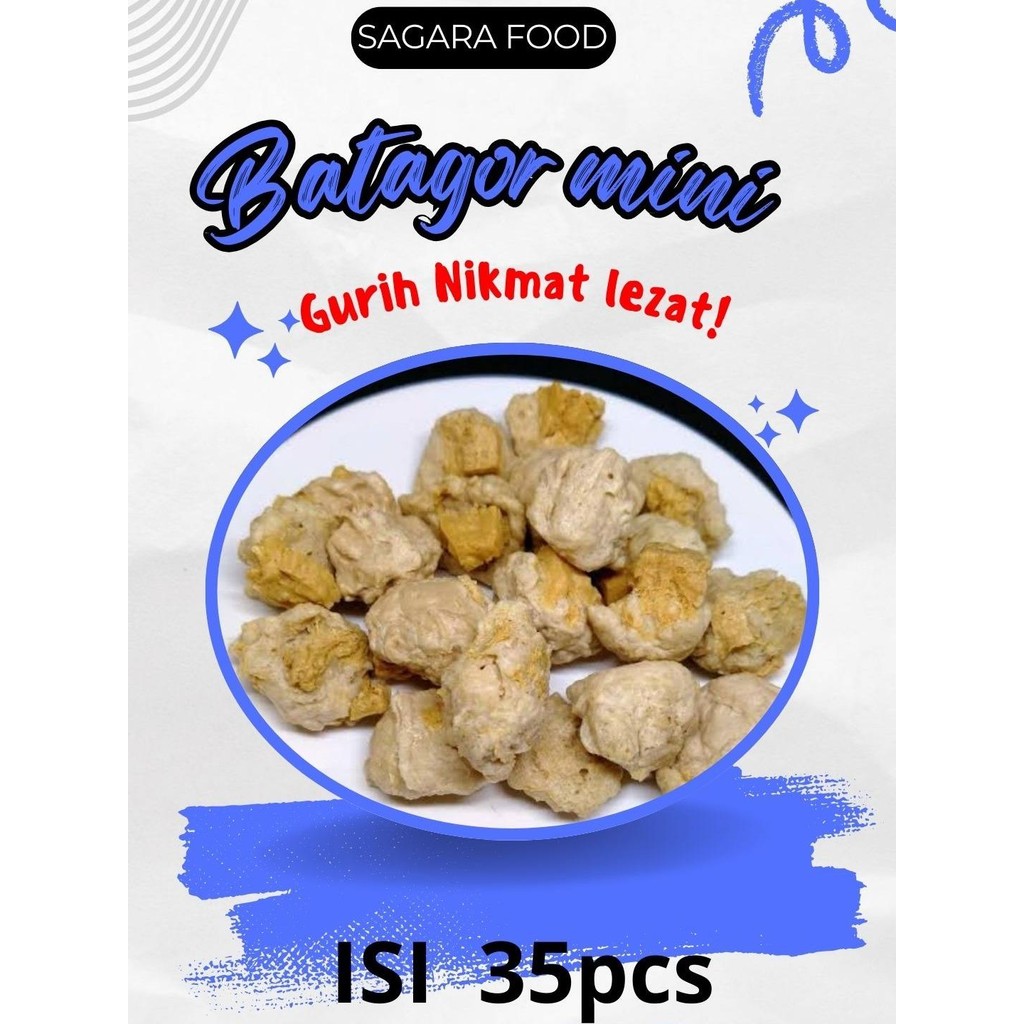 Jual Batagor Mini Kering isi 35pcs Renyah Gurih Toping Baso aci seblak ...