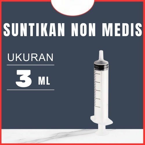 Jual Suntikan Syringe Disposable Non Medis 3ML 3 ML Eccentric Suntikan Spuit Steril Tanpa Jarum ...