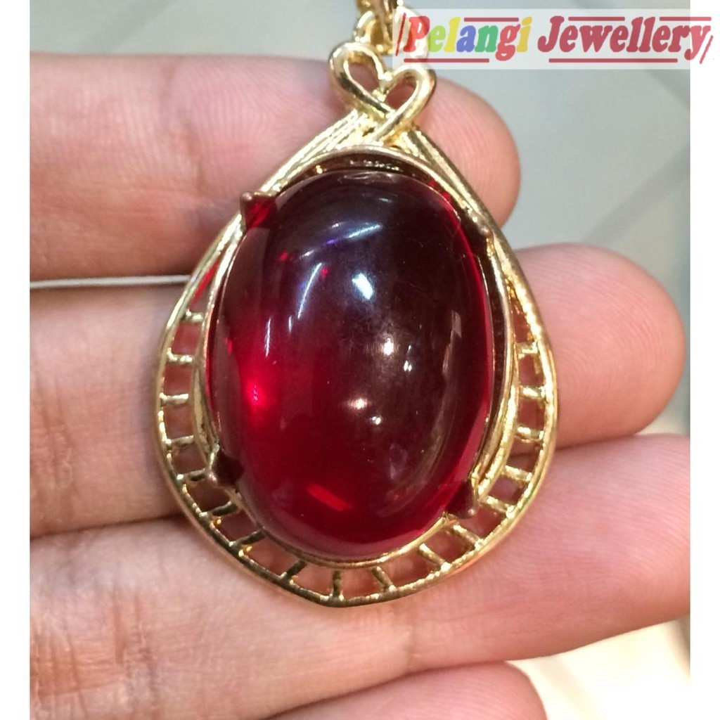 Jual Liontin Batu Merah Siem/Siam HQ | Shopee Indonesia