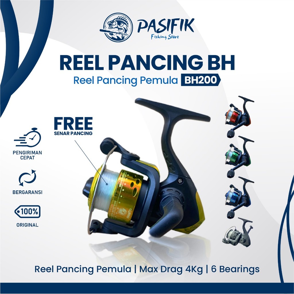 Jual Pusat Alat Pancing - Reel Pancing BH200 Gulungan Putar Rell Rill ...