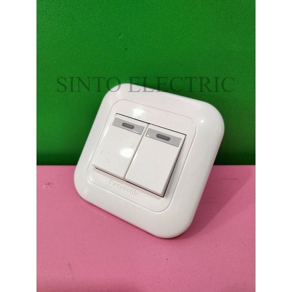 Jual PANASONIC Saklar 2 Gang LED Modul Kecil Wide Series White | Shopee ...