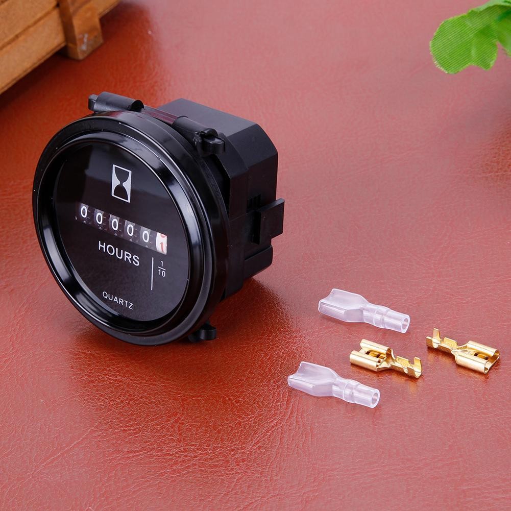 Jual DC 12/24/36V Digital Hour Meter Counter Quartz Timer for Marine ...