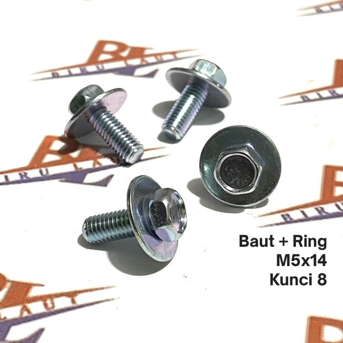 Jual (paket isi 20 biji) Baut Ring M5x14 Kunci 8/ Baut Plus Ring ...