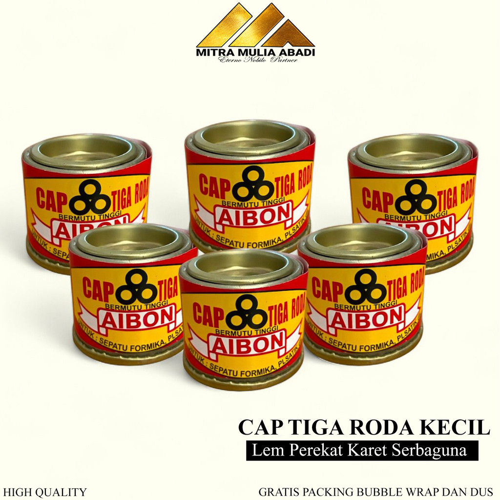 Jual CAP TIGA RODA KECIL Lem Aibon Lem Plastik Perekat Karet Serbaguna ...