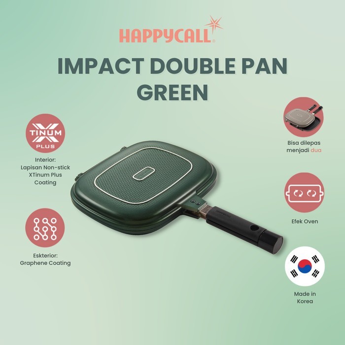 Jual Happycall Impact Graphene Double Pan 28 cm Green | Shopee Indonesia