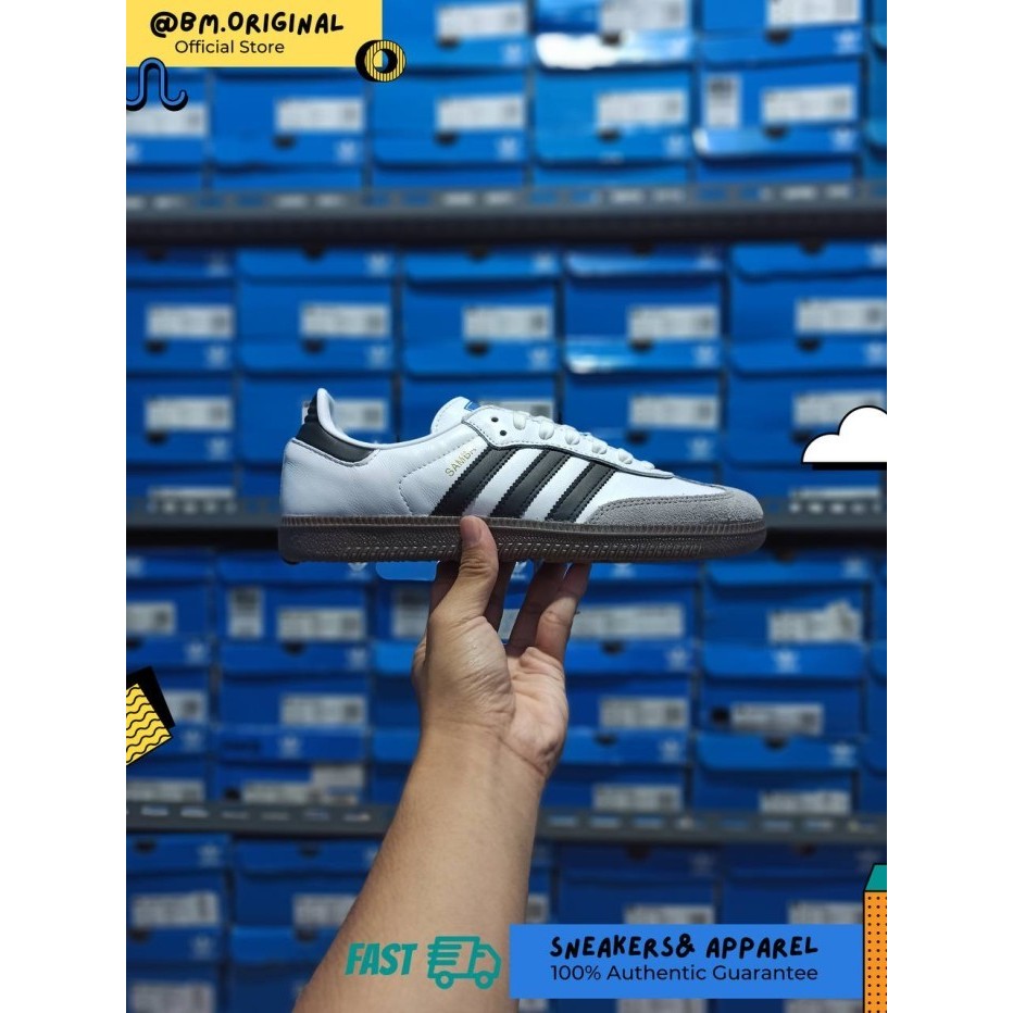 Jual Adidas Samba OG Cloud White Core Black Gum GS IE3675 | Shopee ...