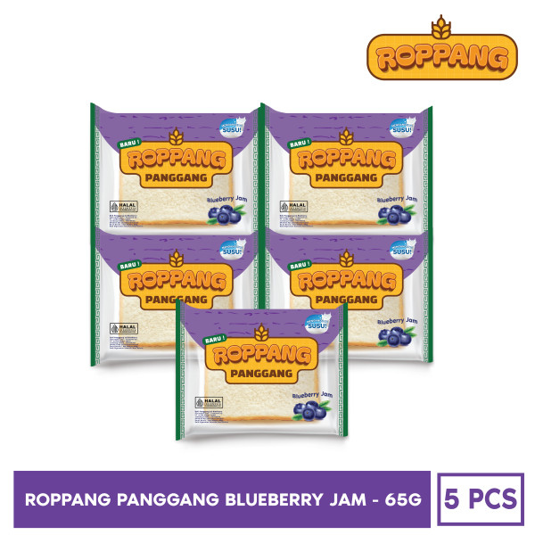 Jual ROPPANG PANGGANG RASA BLUEBERRY JAM - [Isi 5 Pcs] | Shopee Indonesia