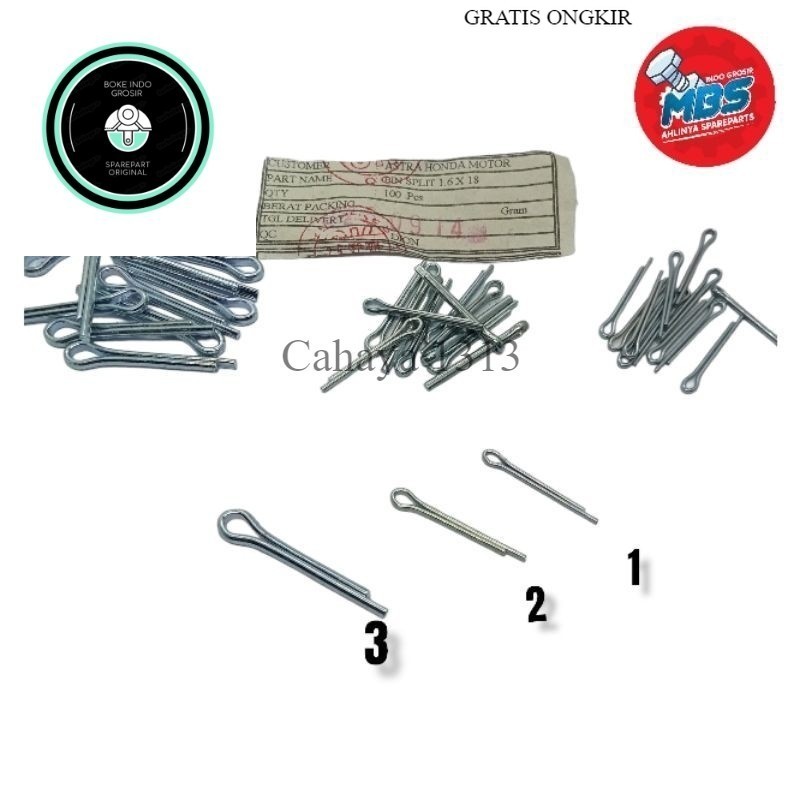 Jual 10pcs PEN BESI PENAHAN BAUT MUR SPLIT PEN STEP KLIP SPIT PEN SPILI ...