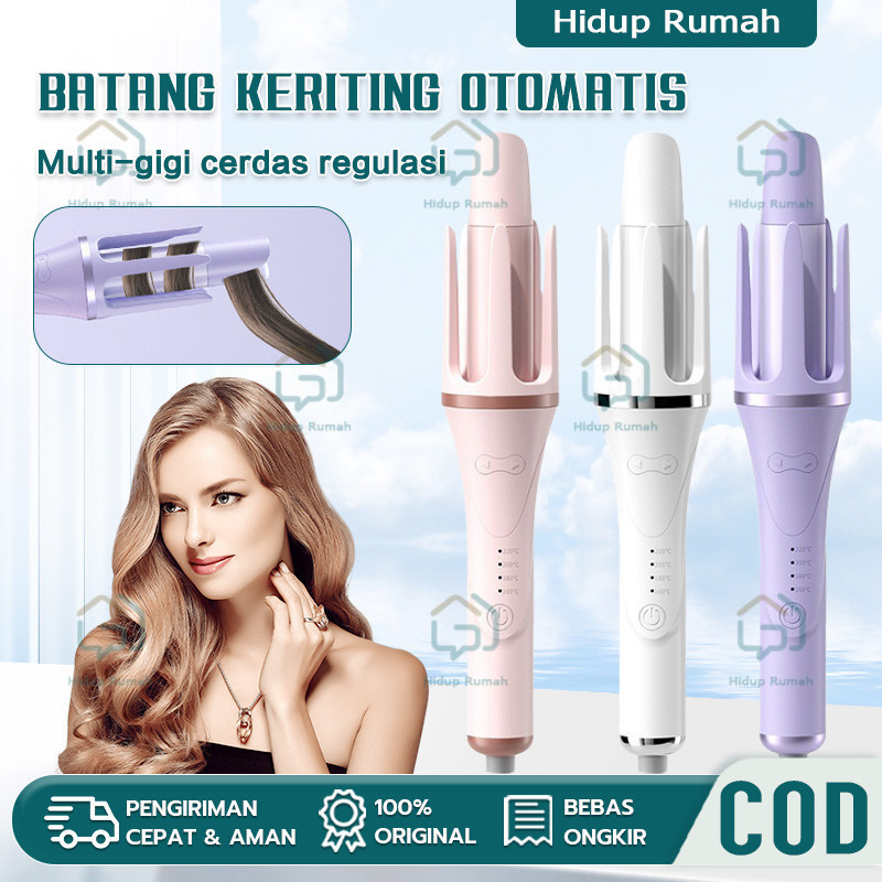 Jual Catokan Rambut Curly Ceramics 32mm Catokan Curly Otomatis dengan Ion Negatif, Curling Iron ...