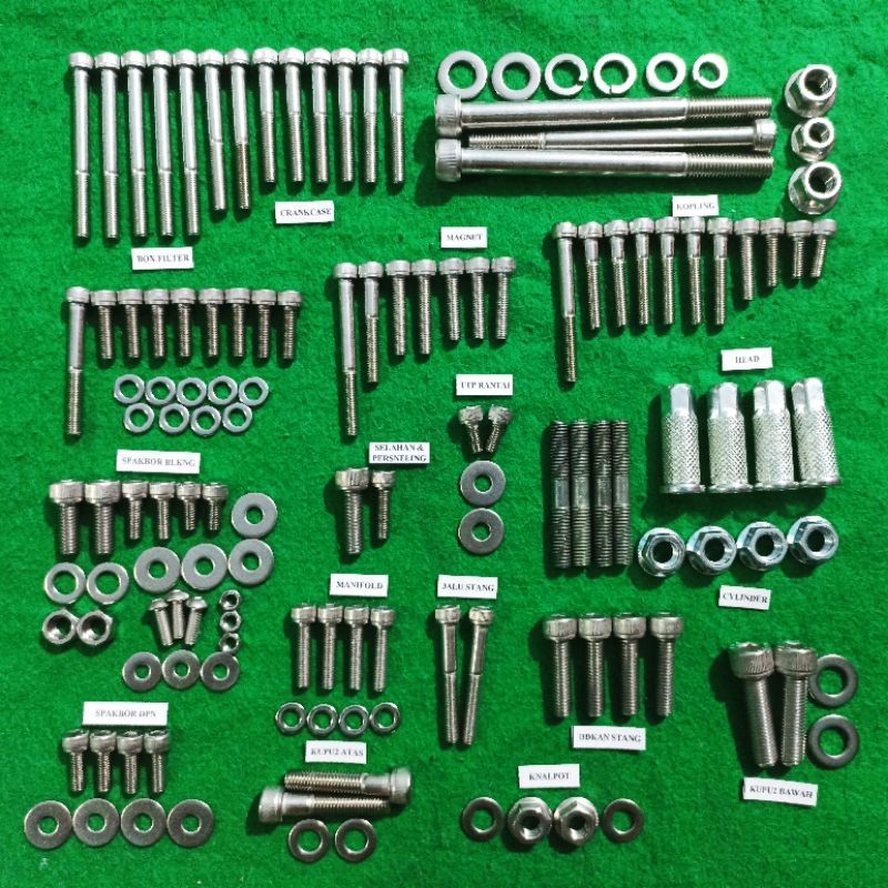 Jual Baut L Stainless Fullset Mesin motor Rx King (std) | Shopee Indonesia