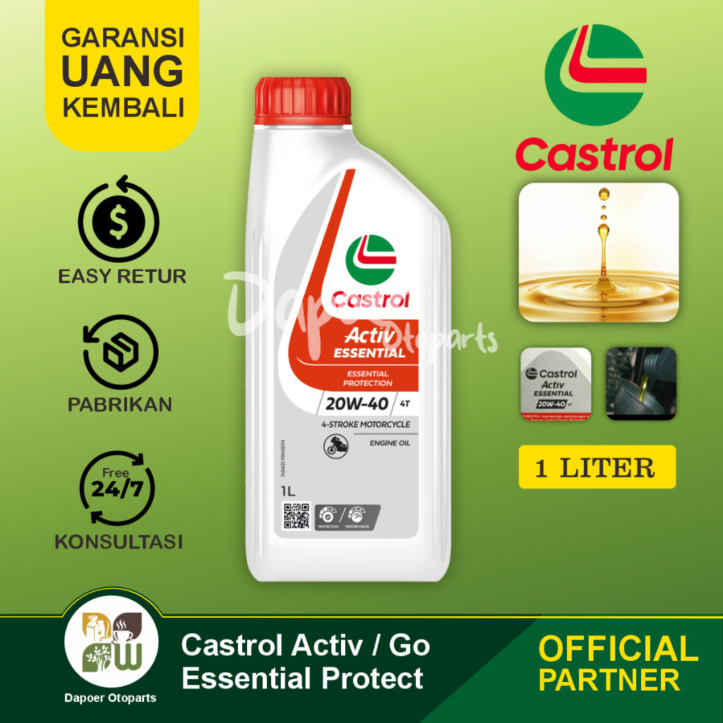 Jual Castrol GO 1L Oli Motor Sport 4T 20w40 Universal Honda Yamaha ...